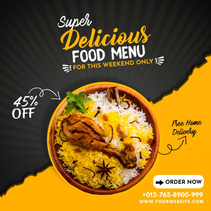 Food menu offer poster Template | PosterMyWall