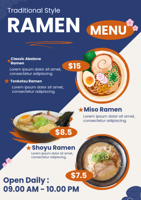 Copy of Food Menu Poster A4 | PosterMyWall