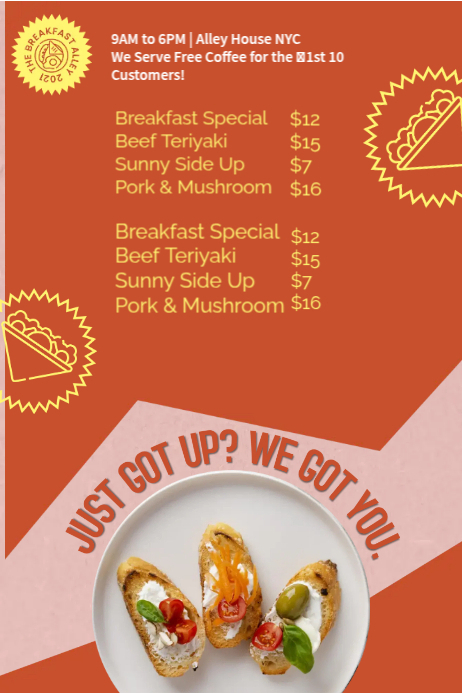 Food Menu Poster Template | PosterMyWall