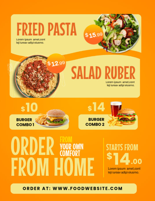 Food Menu Poster Template | PosterMyWall