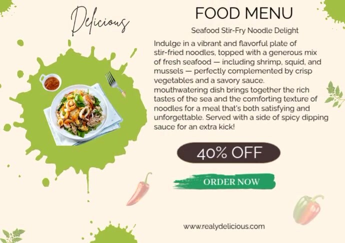 Food Menu Poster templaat | PosterMyWall