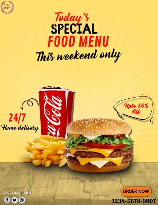 Food Menu poster template | PosterMyWall