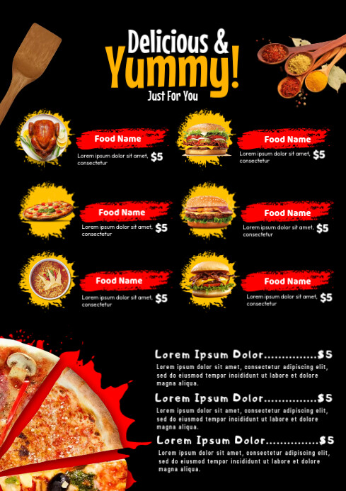 Copy of FOOD MENU POSTER.KC | PosterMyWall