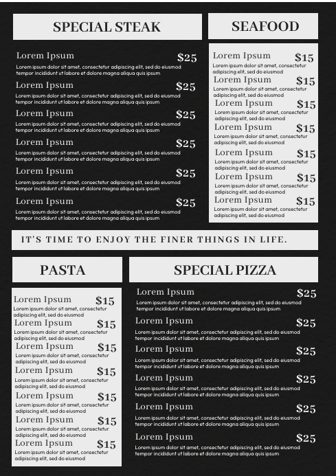 Food Menu Template | PosterMyWall
