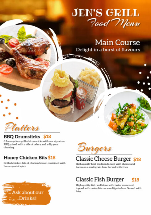 Food Menu Template | PosterMyWall