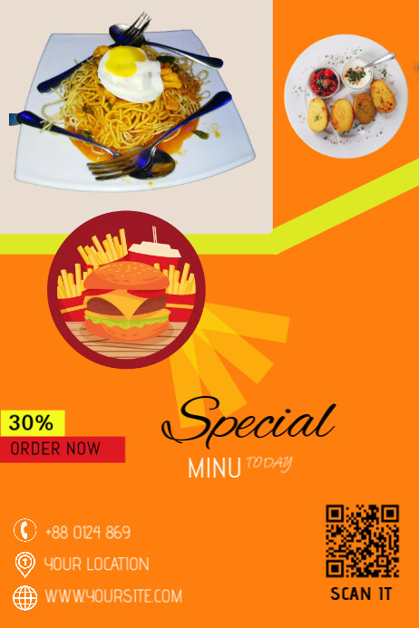 FOOD MENU TEMPLATE | PosterMyWall