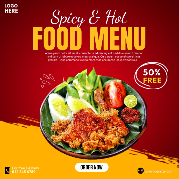 Food Menu Templates | PosterMyWall