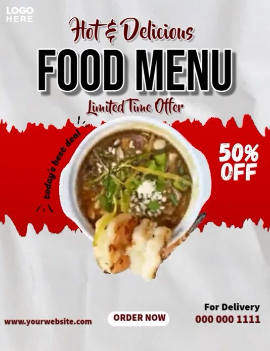 Food Menu Video Template | PosterMyWall