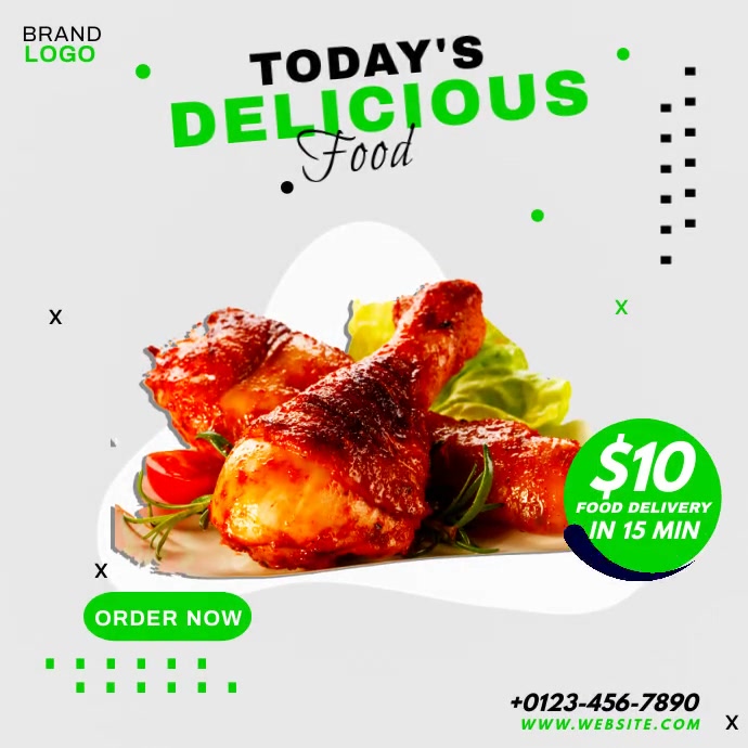 Food menu video template | PosterMyWall