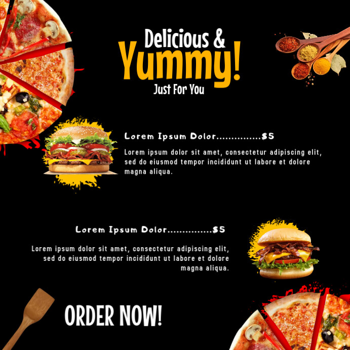 FOOD MENU.A Template | PosterMyWall