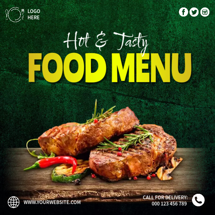 FOOD MENU.C Template | PosterMyWall