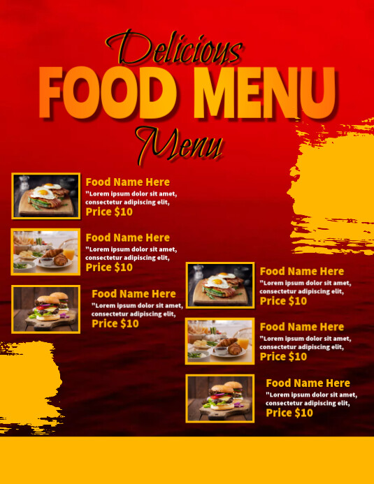 FOOD MENU.C Template | PosterMyWall