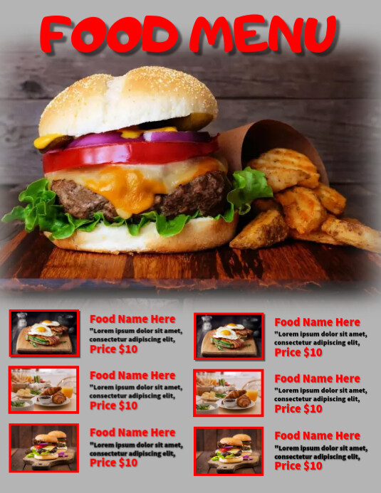 Copy of FOOD MENU.C | PosterMyWall