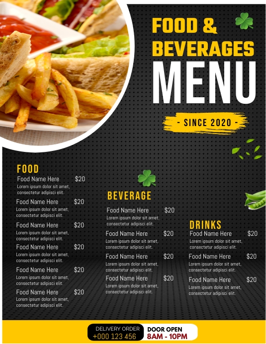 Copy of FOOD MENU.E | PosterMyWall