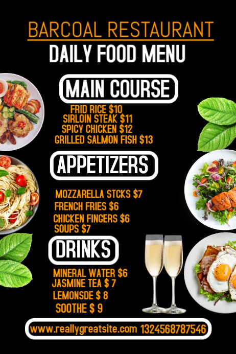 Food Menus Event Party Poster Template | PosterMyWall