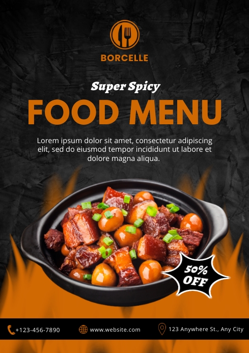 Food Mmenu A4 Template | PosterMyWall