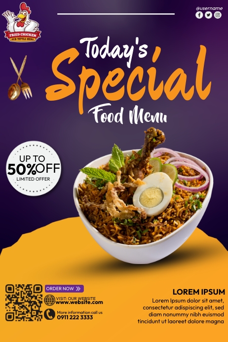 food mockup Template | PosterMyWall