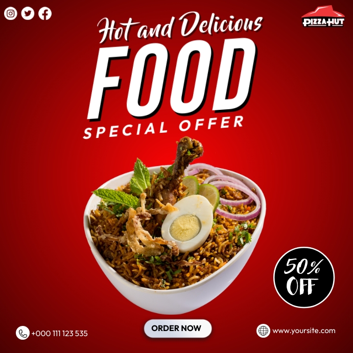 food mockup Template | PosterMyWall