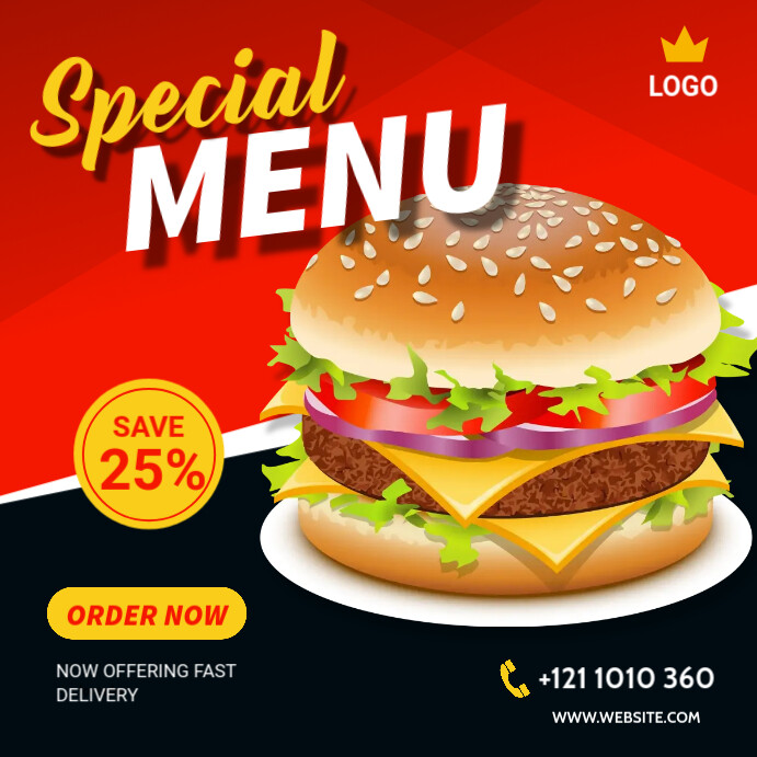 Food Offer Banner Design Template | PosterMyWall