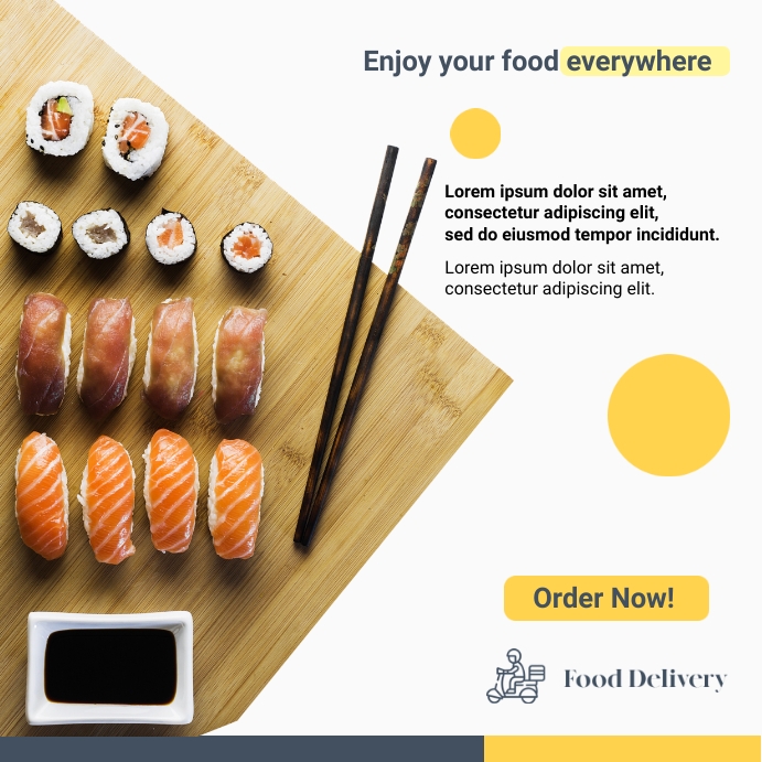 Food Order & Delivery Template | PosterMyWall