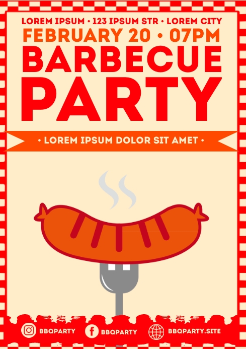 FOOD PARTY A4 TEMPLATE.R | PosterMyWall