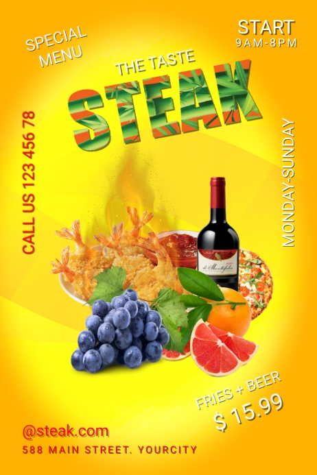FOOD PARTY Template | PosterMyWall
