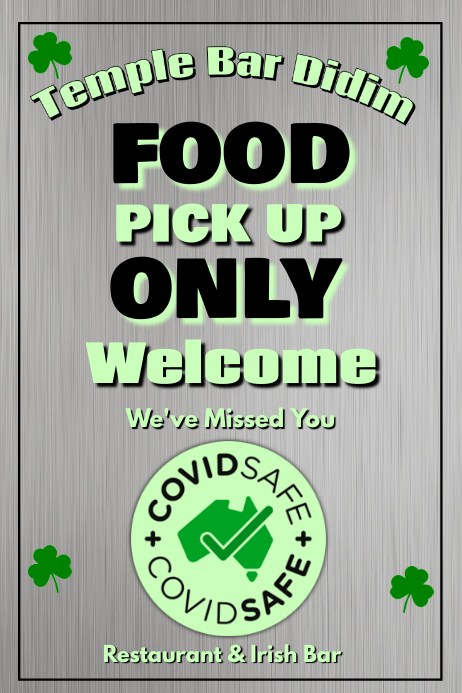 Plantilla de Comida recoger Solamente | PosterMyWall