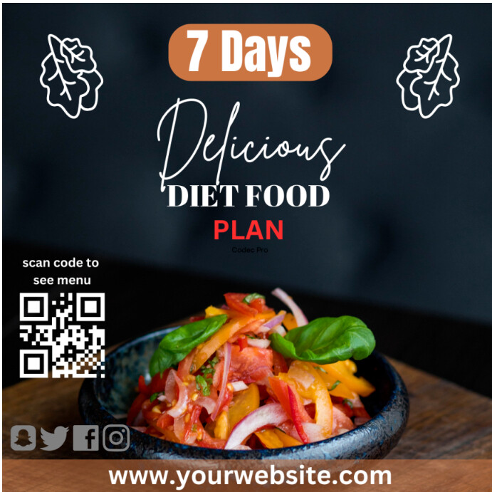 Food plan flyer template | PosterMyWall