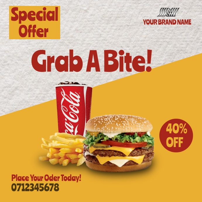 Food poster template | PosterMyWall