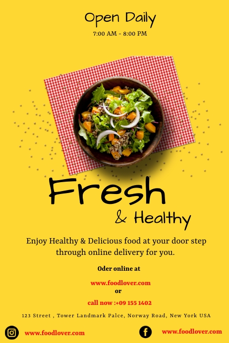 FOOD POSTER TEMPLATE.E | PosterMyWall
