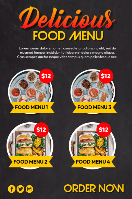 FOOD POSTER.C Template | PosterMyWall