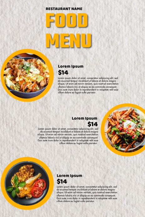 Plantilla de Comida Poster.e | PosterMyWall