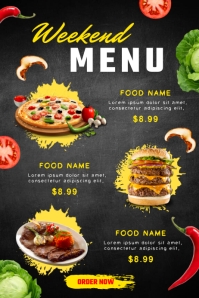 Take away out Flyer Poster Food Delivery food Template | PosterMyWall