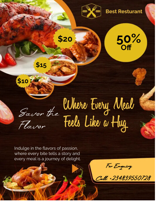Food Promotion Flyer template | PosterMyWall
