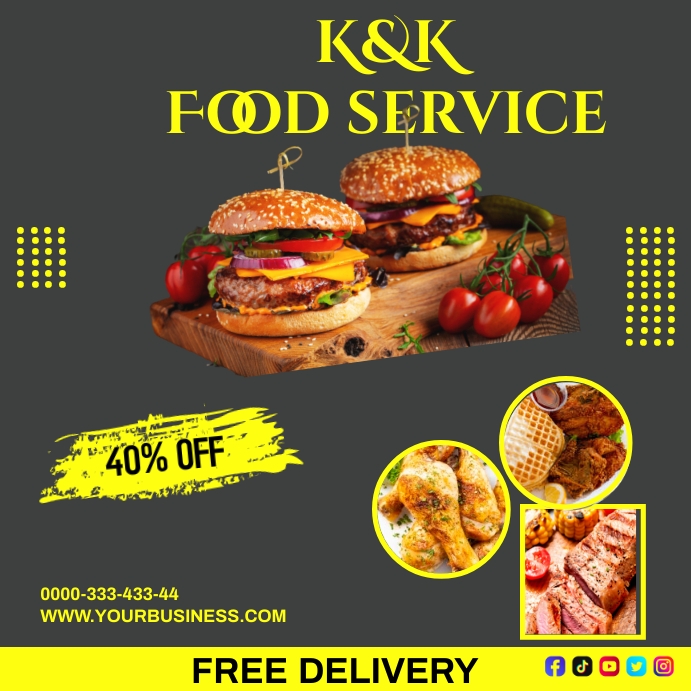 Copy of food service poster template | PosterMyWall