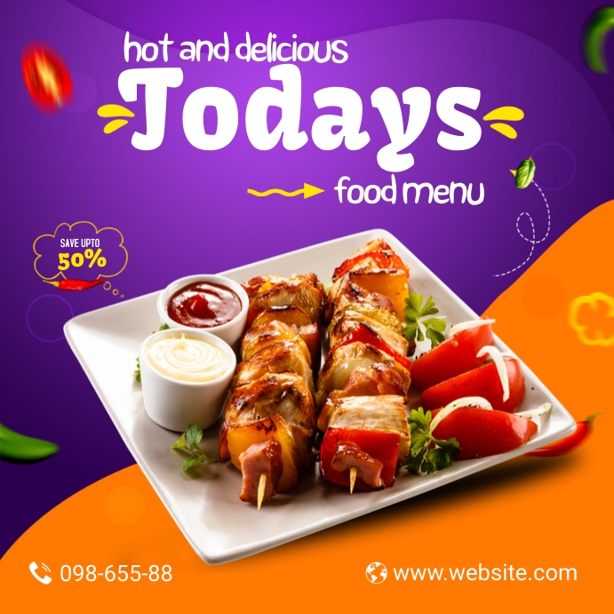 food social media posts template | PosterMyWall