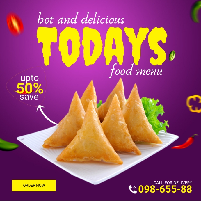 food social media posts template | PosterMyWall