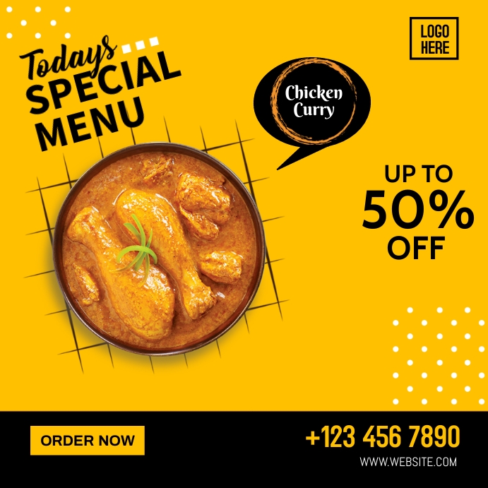 FOOD SPECIAL PROMO TEMPLATE | PosterMyWall