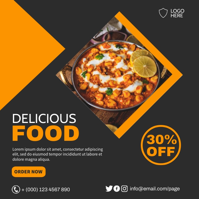 FOOD SQUARE TEMPLATE.C | PosterMyWall