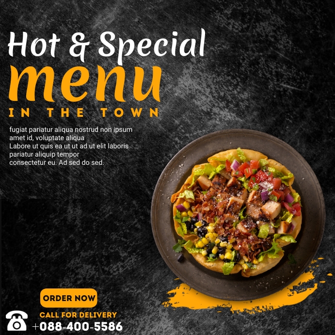 FOOD SQUARE.E Template | PosterMyWall