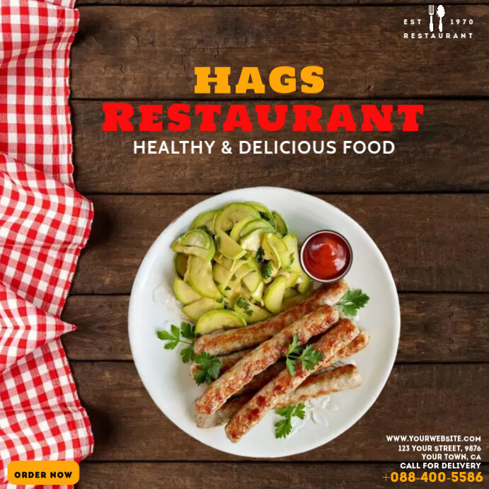 FOOD SQUARE.E Template | PosterMyWall