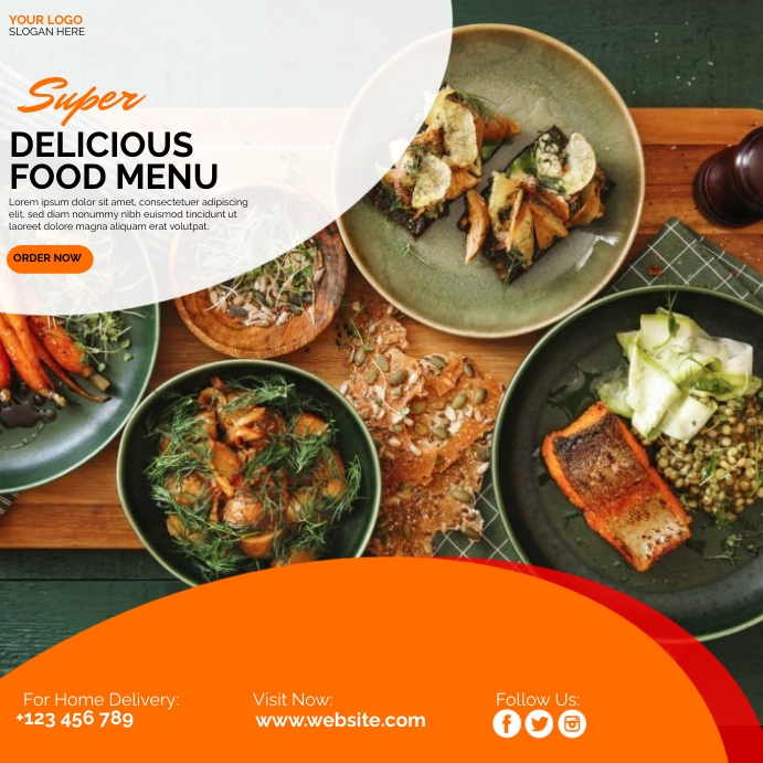 FOOD SQUARE.E Template | PosterMyWall