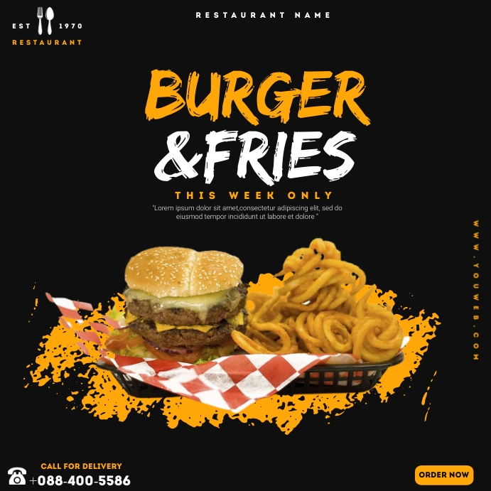 FOOD SQUARE.E Template | PosterMyWall