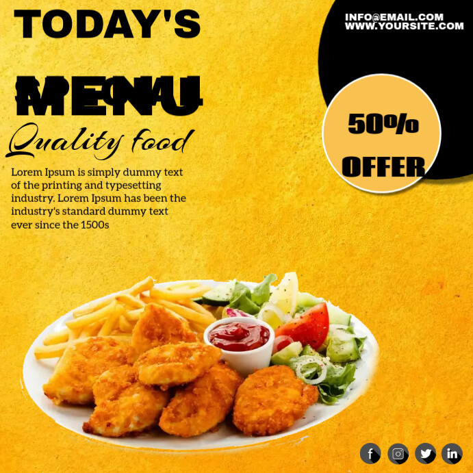 FOOD SQUARE.E Template | PosterMyWall