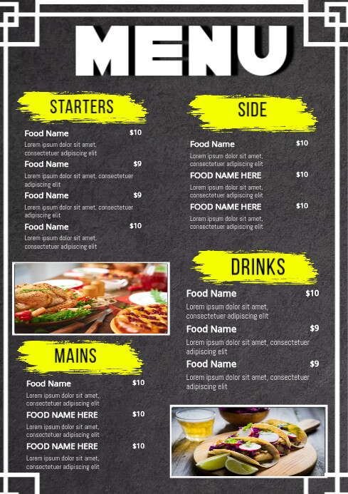Copy Of Food Template Postermywall