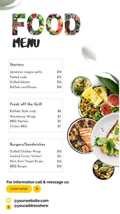 Food Template Modelo | PosterMyWall