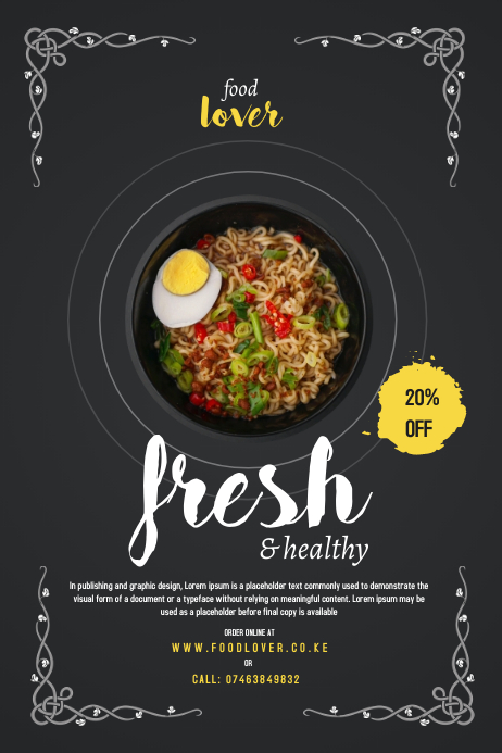 FOOD TEMPLATE | PosterMyWall