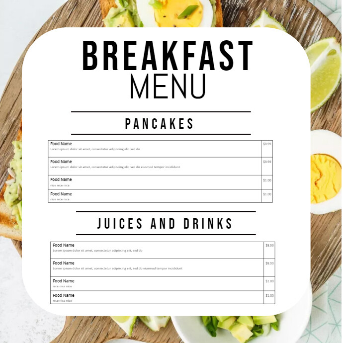 FOOD TEMPLATE | PosterMyWall