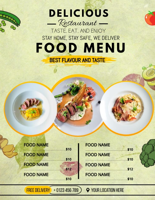 Copy of FOOD TEMPLATE.E | PosterMyWall