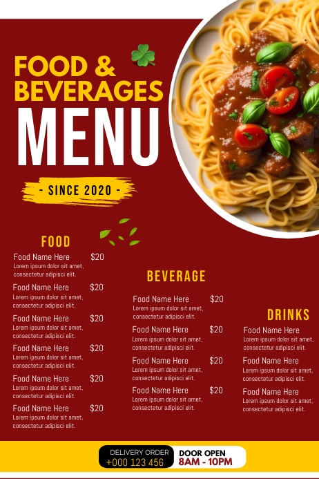 Copy of FOOD TEMPLATE.E | PosterMyWall